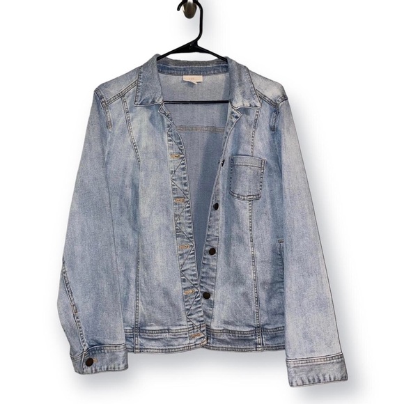 J. Jill | Jackets & Coats | Jjill Denim Button Front Princess Seams ...